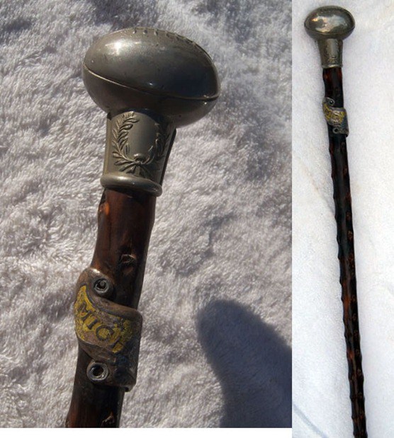 1900s Michigan Football Walking Cane — MVictors.com - Michigan Football ...